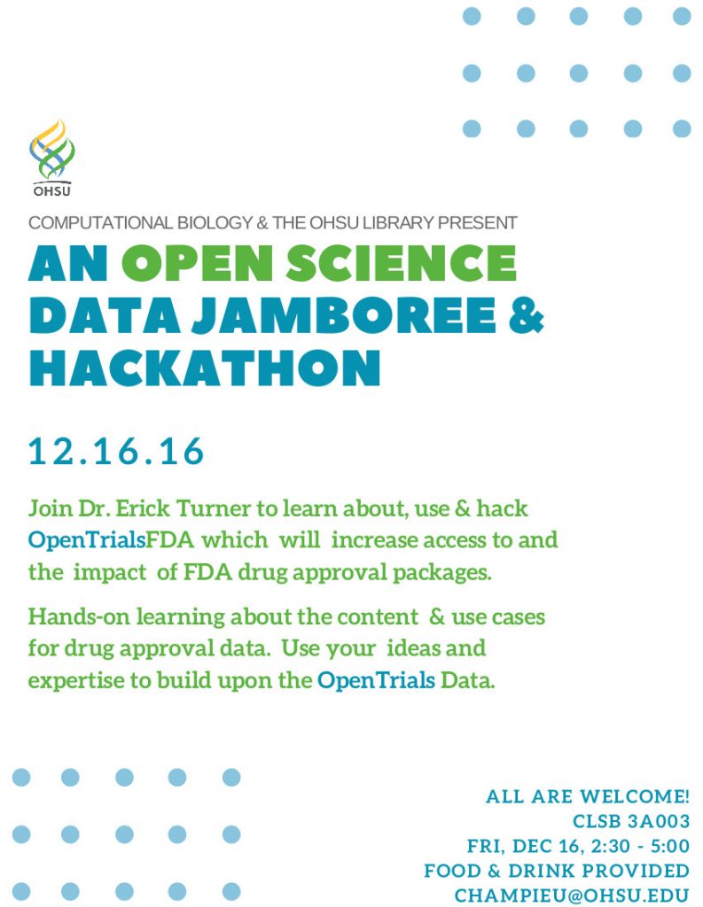 OHSU Open Science Data Jamboree & Hackathon – OpenTrials